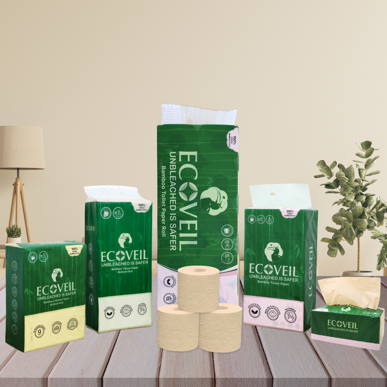 Unbleached Bamboo Tissue Series – ECOVEIL